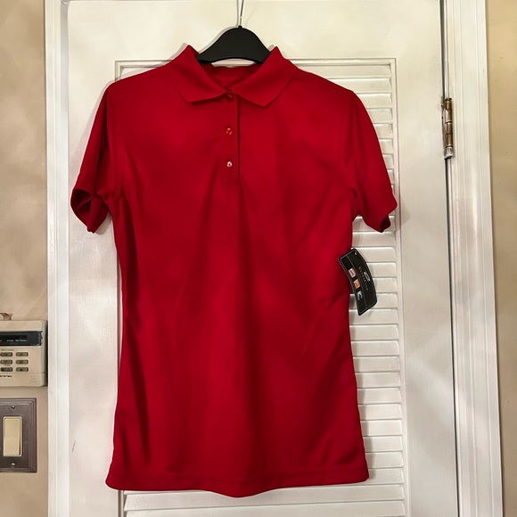 Tops | Brand New Ultraclub Cardinal Red Polo Shirt Sleeve Polo | Poshmark